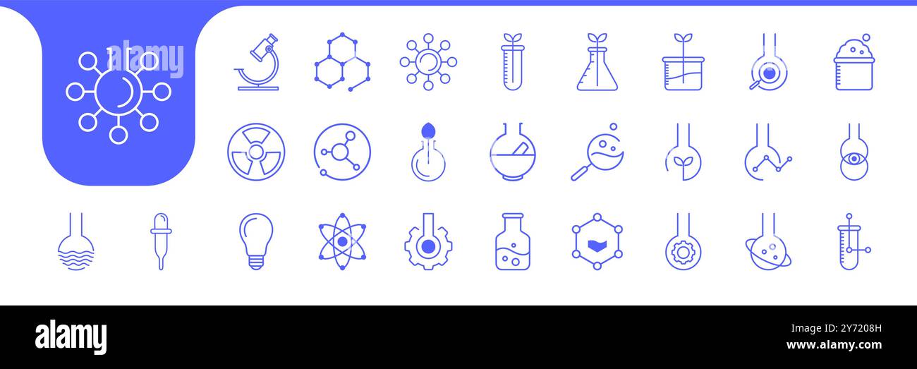 laboratory science icon collection design vecto Stock Vector Image ...