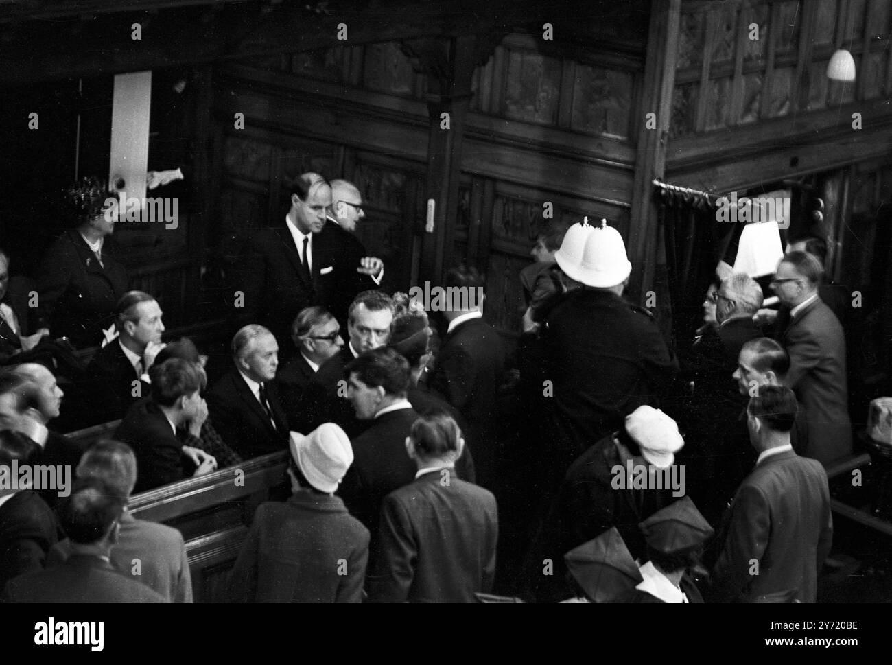 Labour Party church service interrupted. Britain's Premier Harold ...