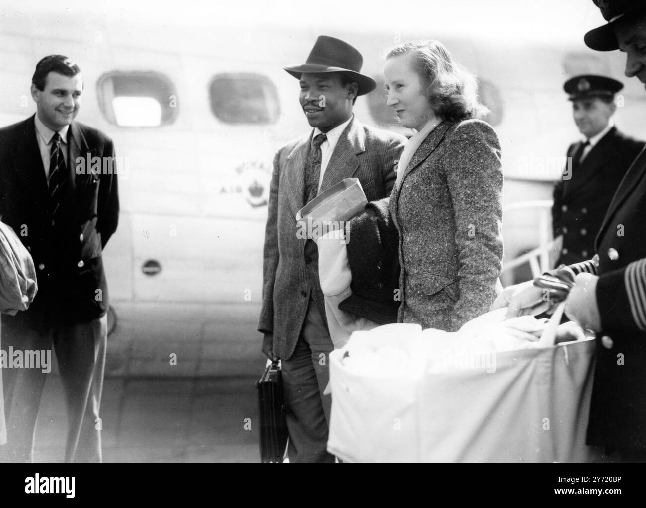 Seretse and family arrive at Southampton. Seretse Khama, Chief ...