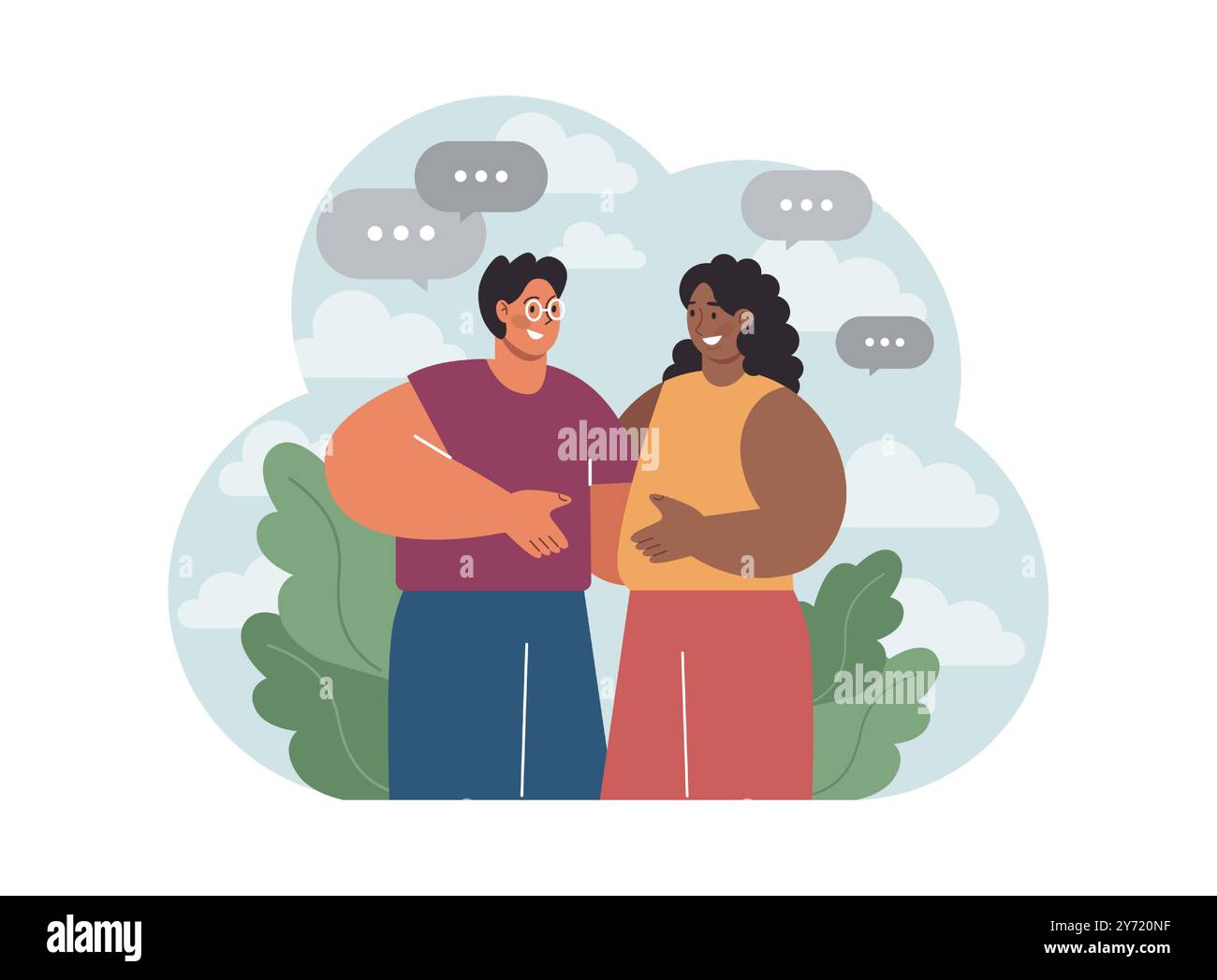 Trust concept. Close friends sharing secret with each other. Friendship ...