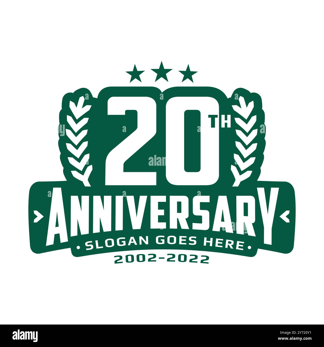 20 years anniversary logo design template. 20th anniversary celebration ...