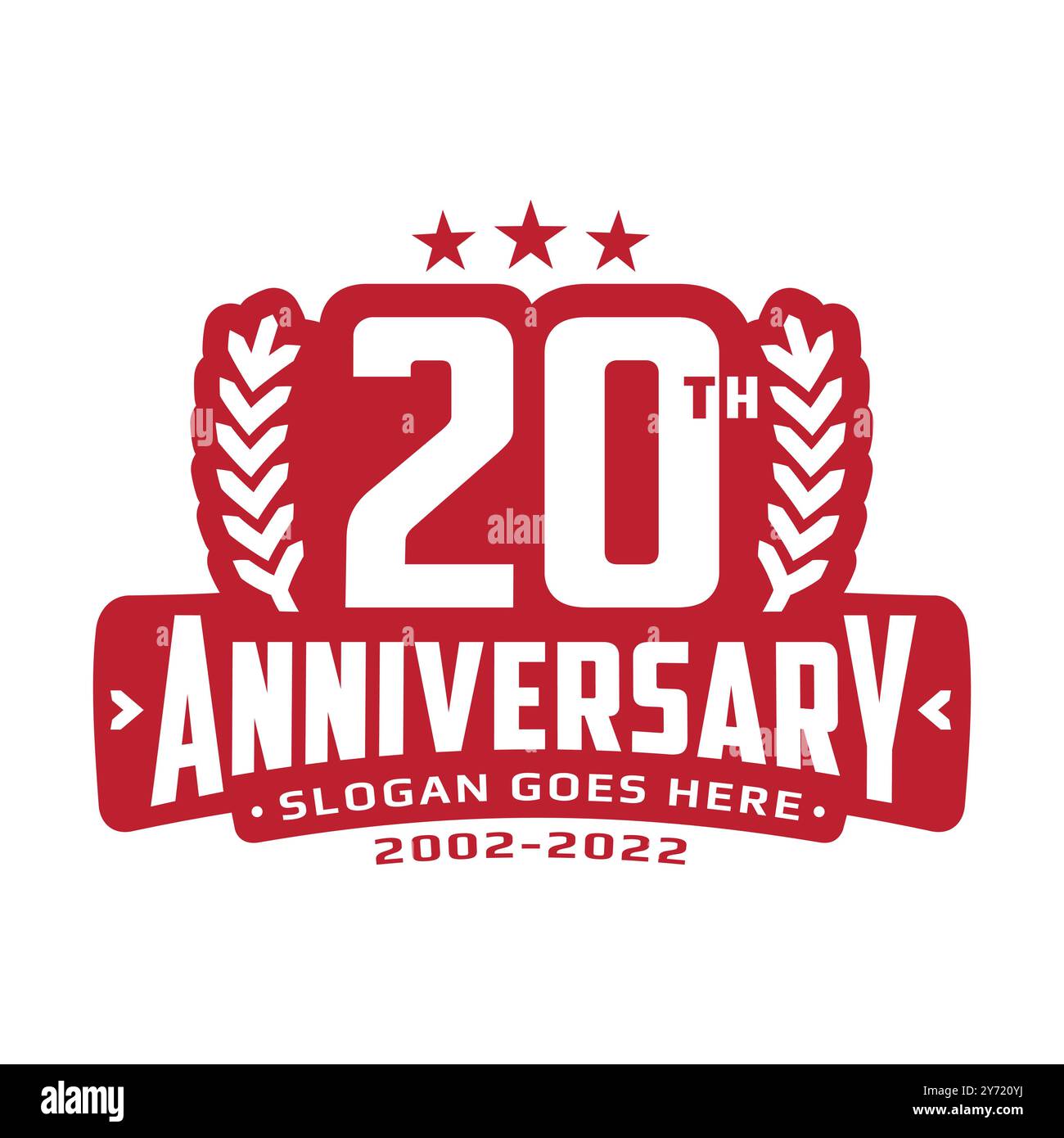 20 years anniversary logo design template. 20th anniversary celebration ...