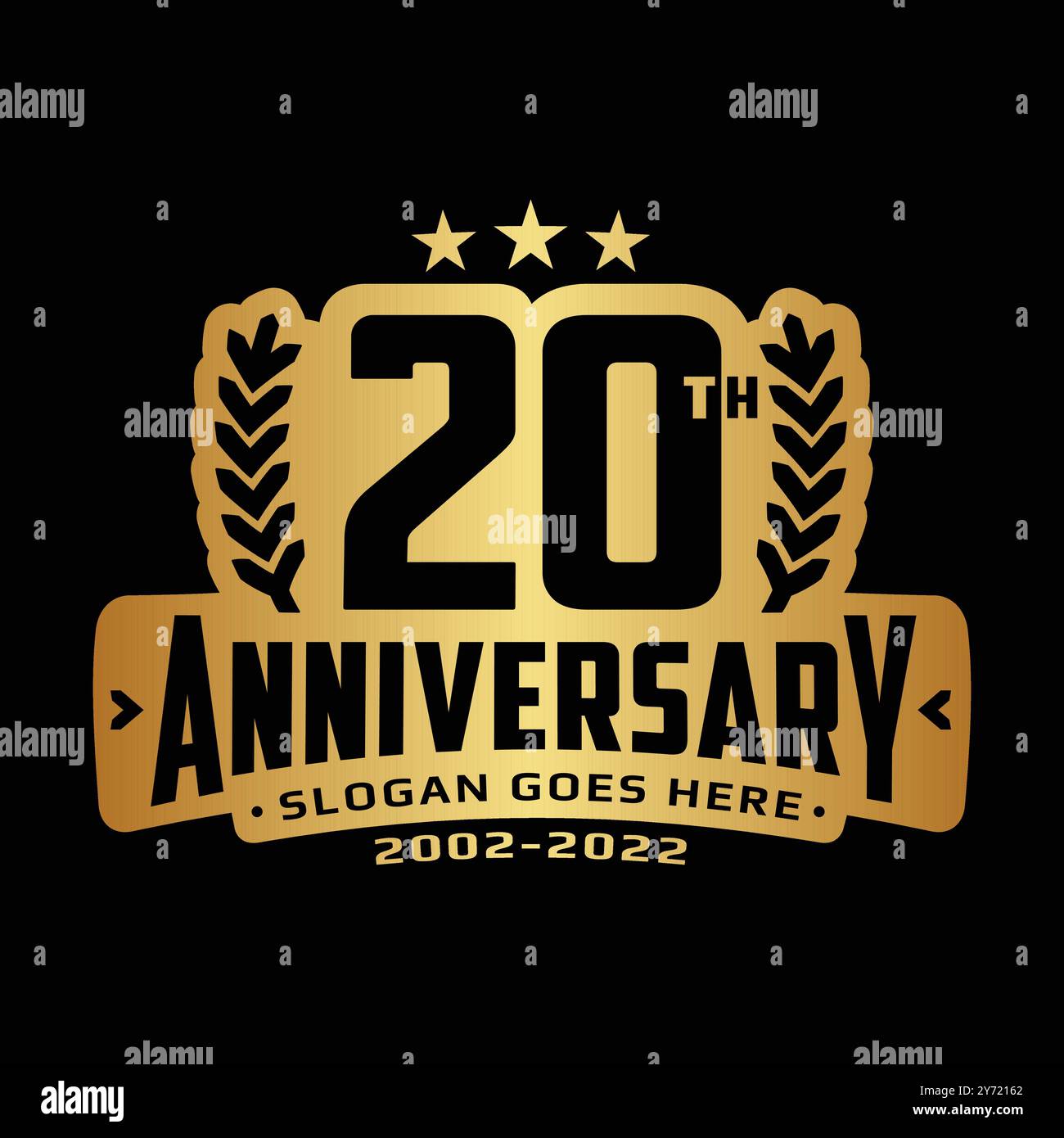 20 years anniversary logo design template. 20th anniversary celebration ...
