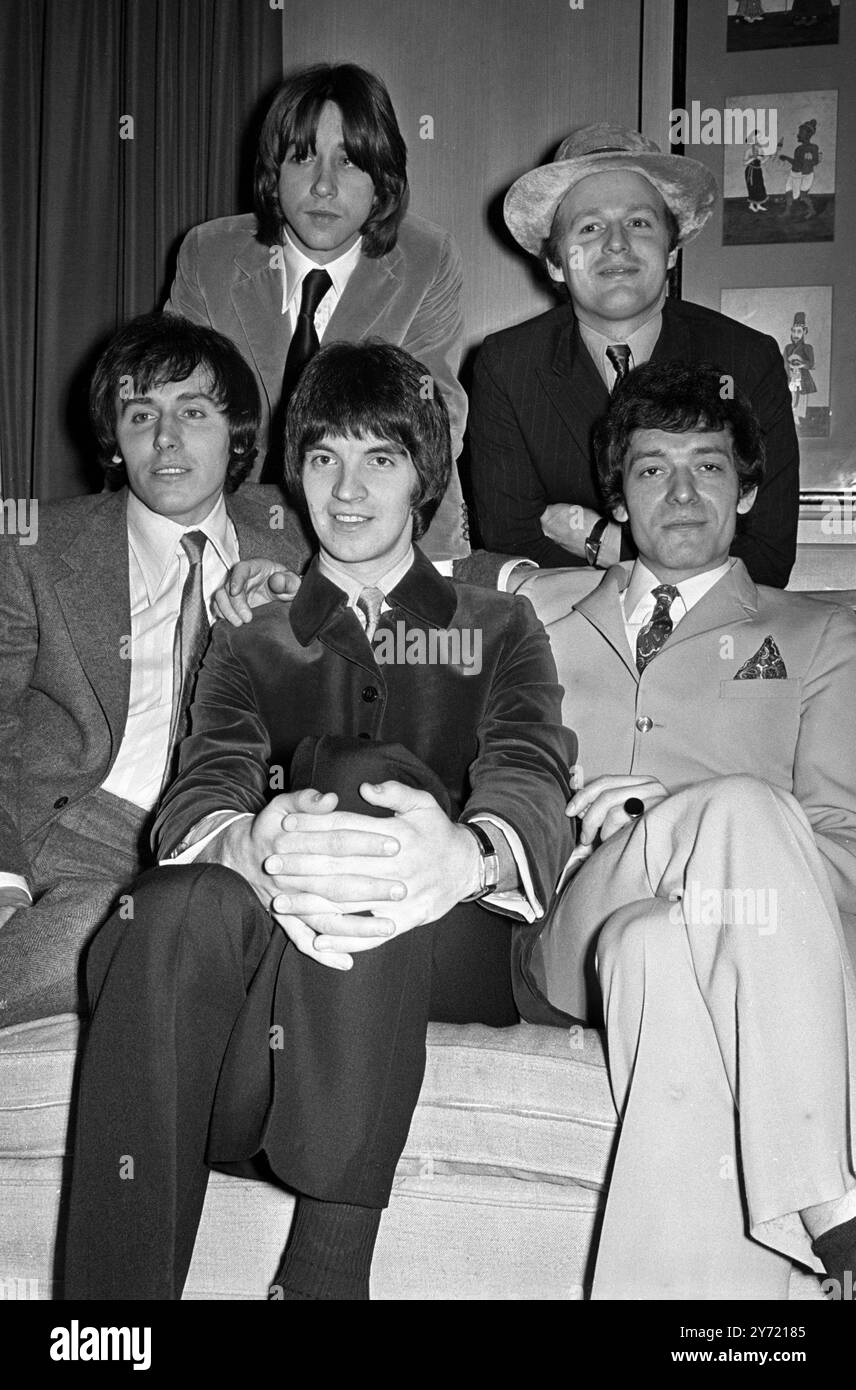 The pop group " The Hollies " with their new member , Terry Sylvester ...