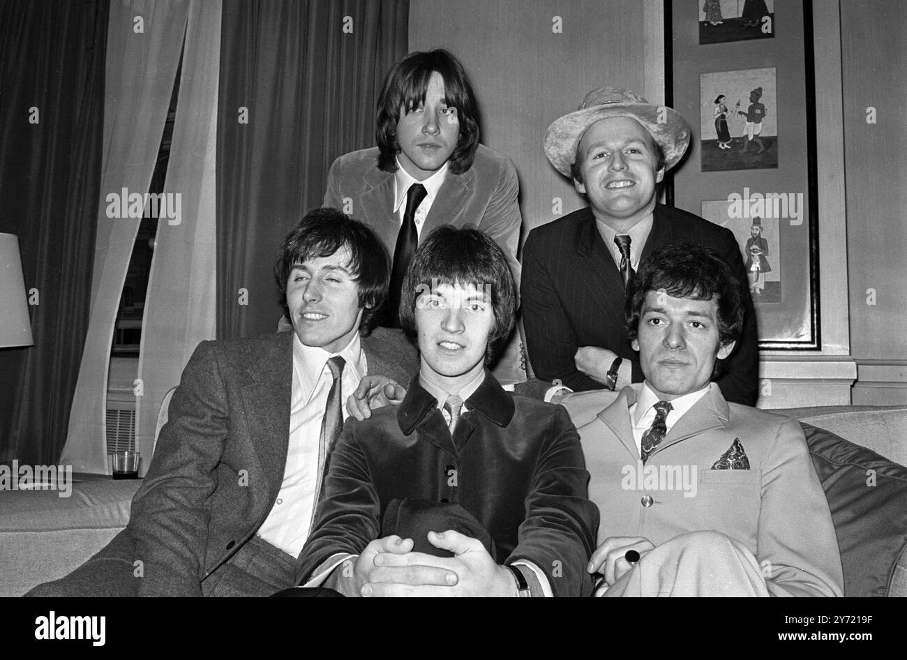 The pop group " The Hollies " with their new member , Terry Sylvester ...