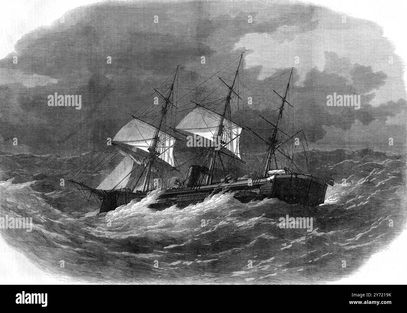 HMS Captain , lost at sea 1870 Stock Photo - Alamy