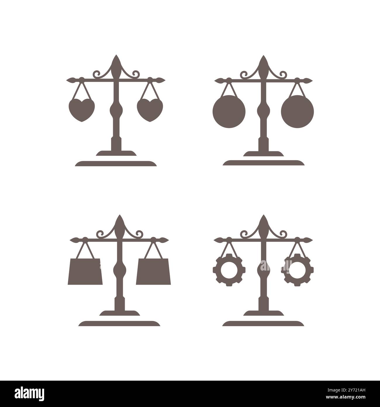 law scale balance icon set vector designs Stock Vector Image & Art - Alamy