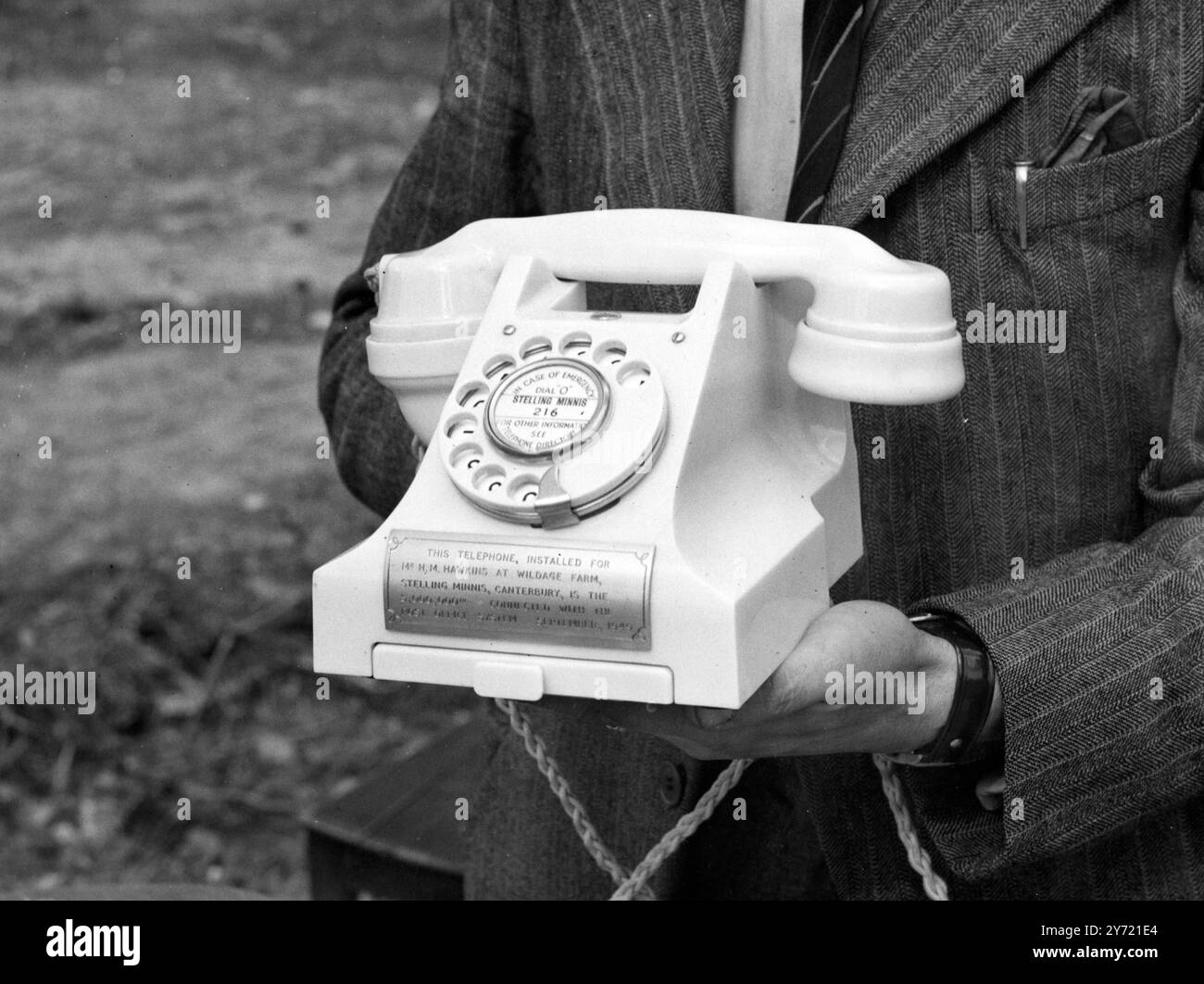 The five millionth telephone presented by the Post Master General - Rt ...