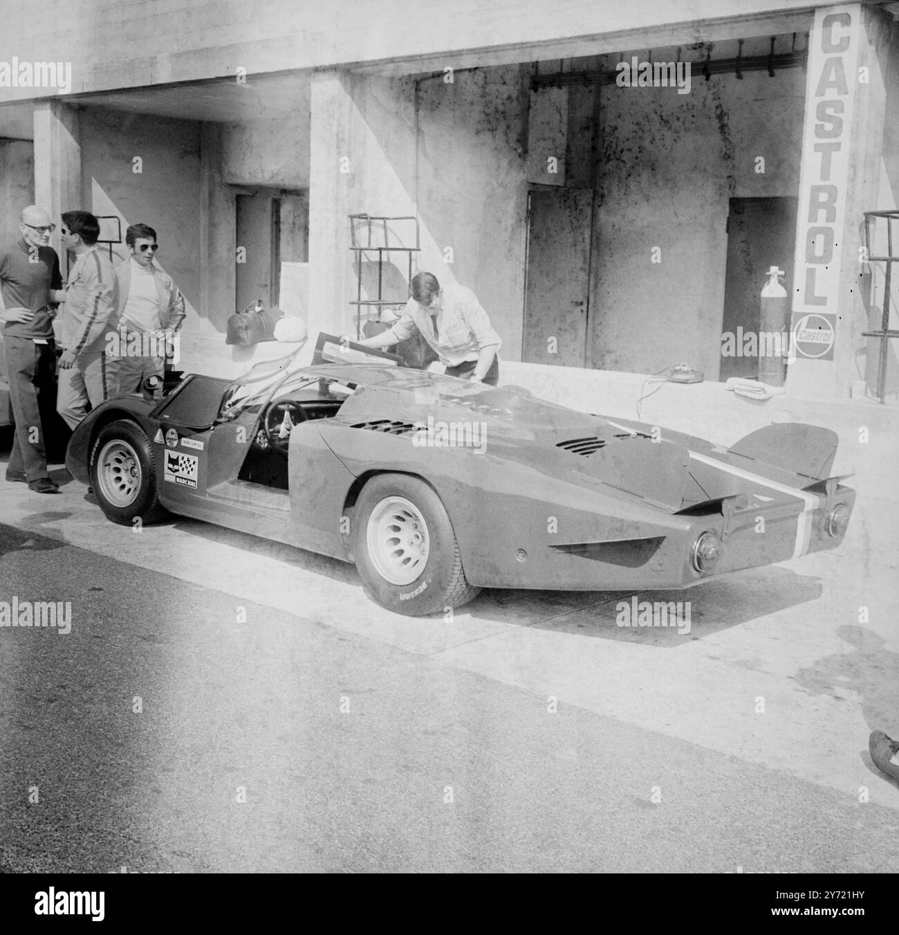 The new Alfa Romeo 33 entered in the classic Monza 1000 kilometer race ...