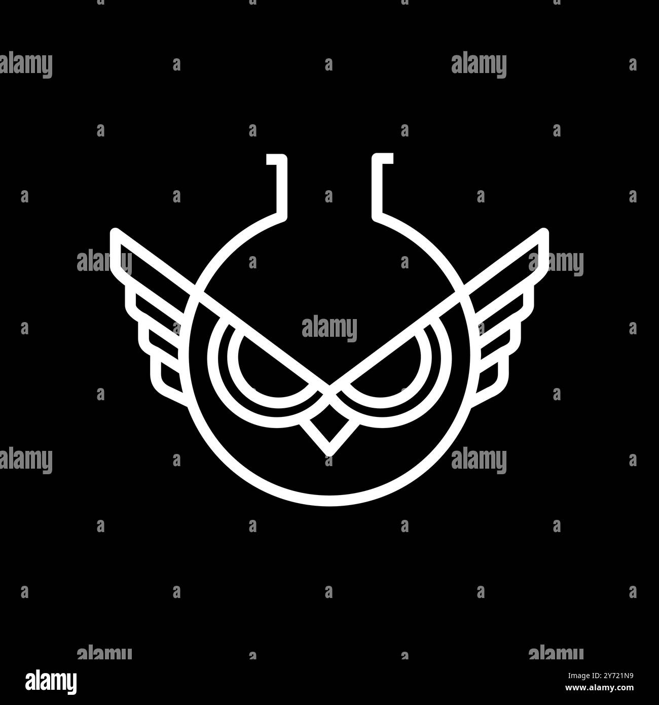 laboratory owl head line logo design vector Stock Vector Image & Art - Alamy