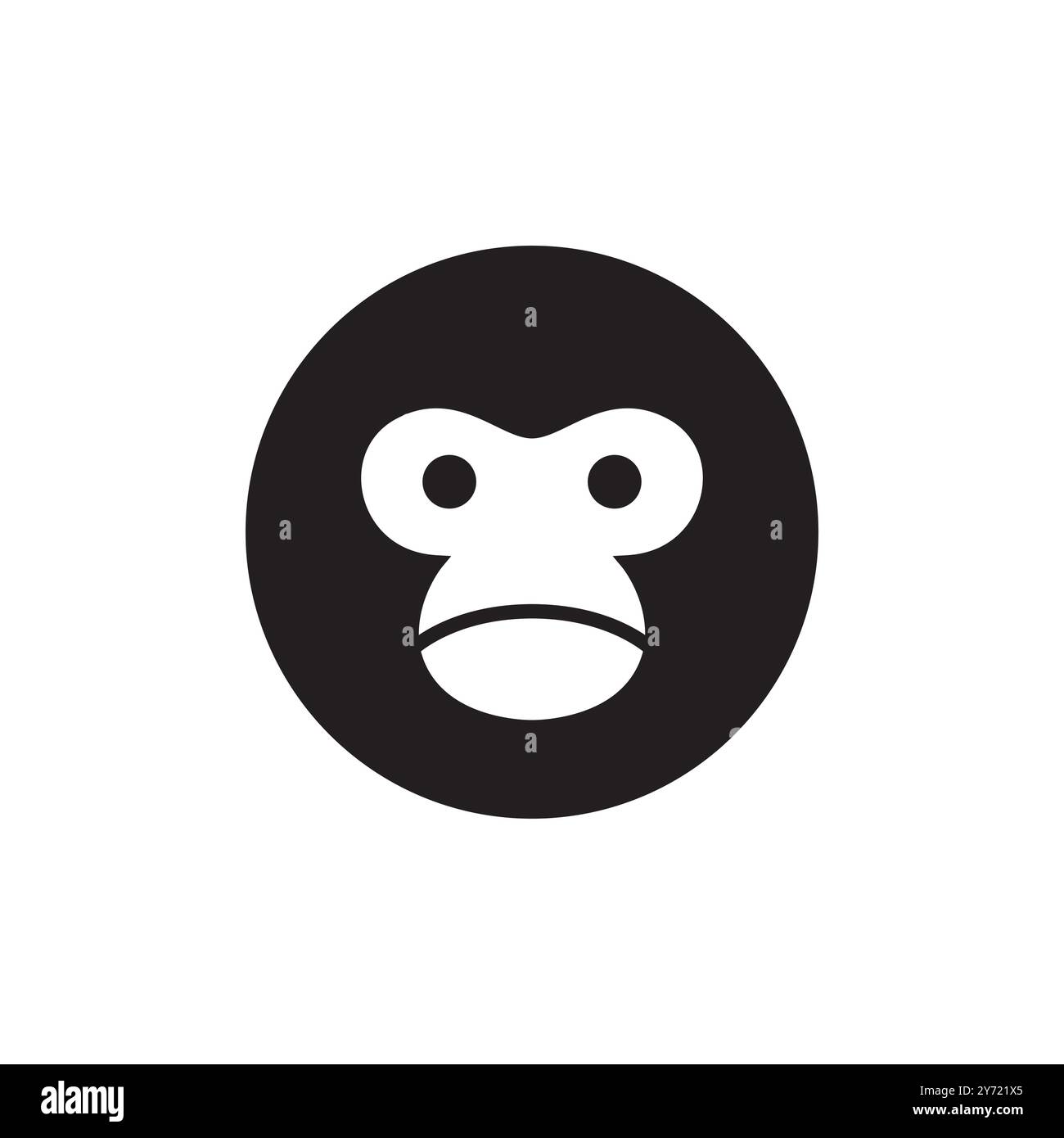 mascot gorilla cute circle logo design vector Stock Vector Image & Art ...
