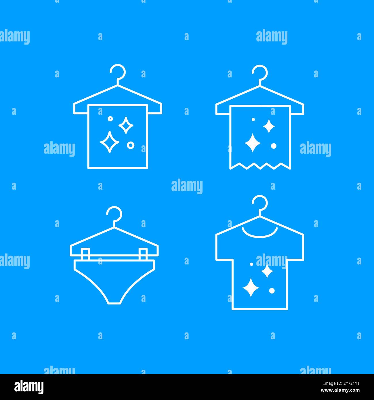 Drying Clothing Line Minimal Set Collection Design Vector Stock Vector Image And Art Alamy