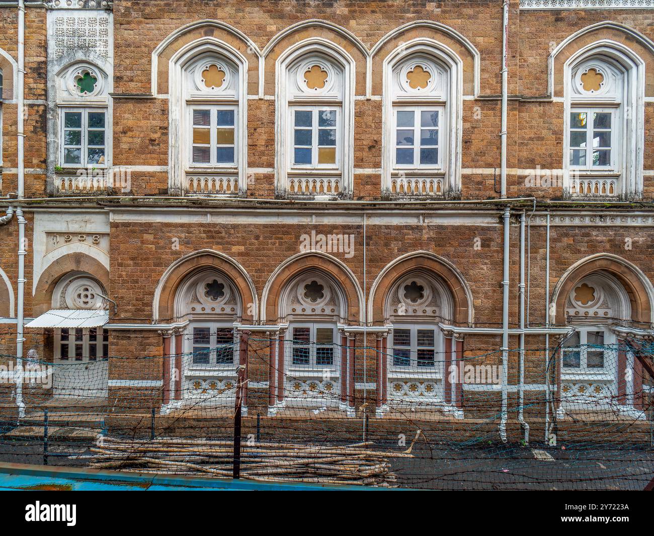 08 27 2023 Vintage Old Stone House of The B.J.P.C Institution Charni ...