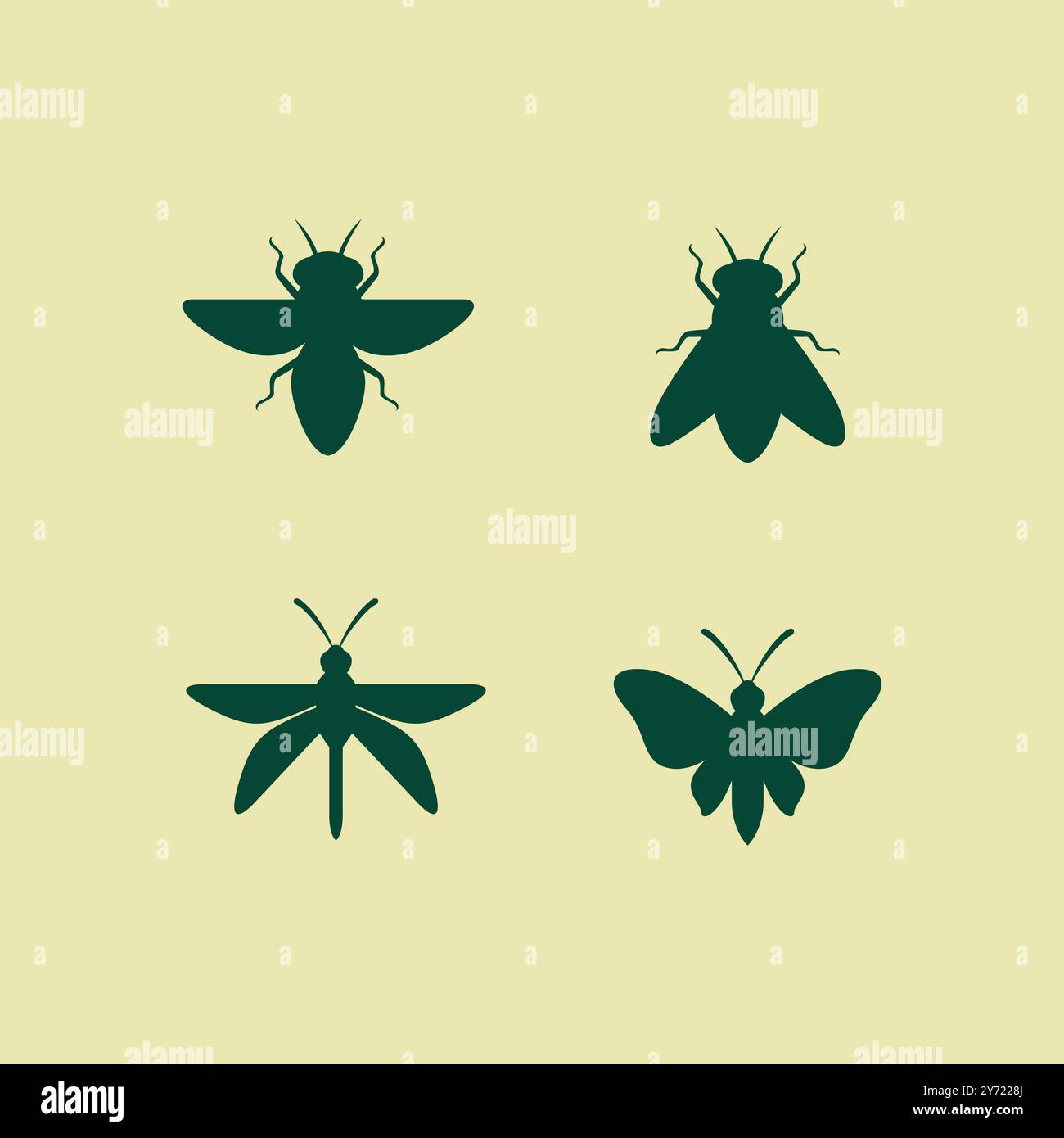 Flying midges Stock Vector Images - Alamy