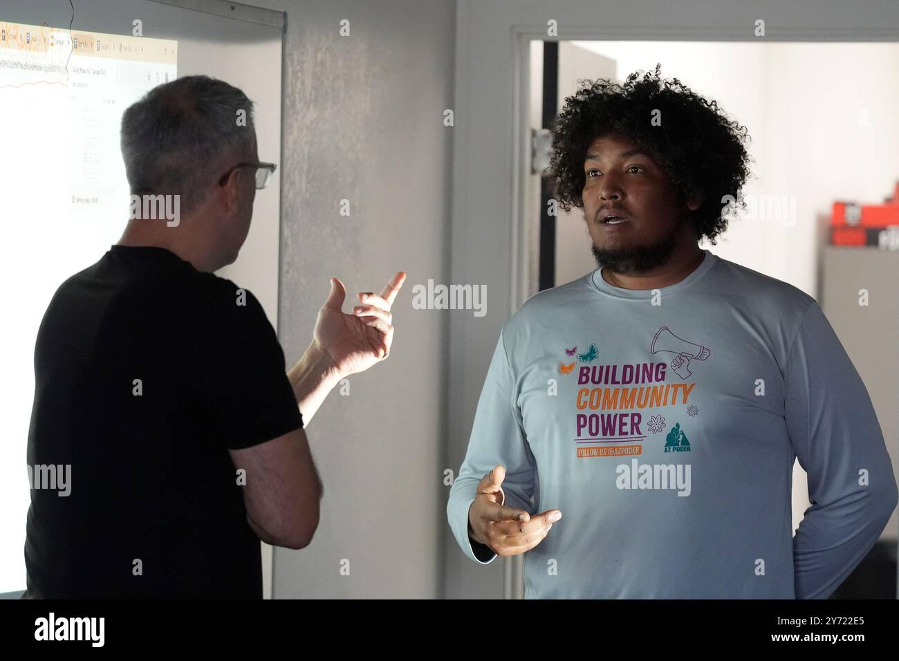 Randy Parraz, left, co-founder and president of the Organizing ...