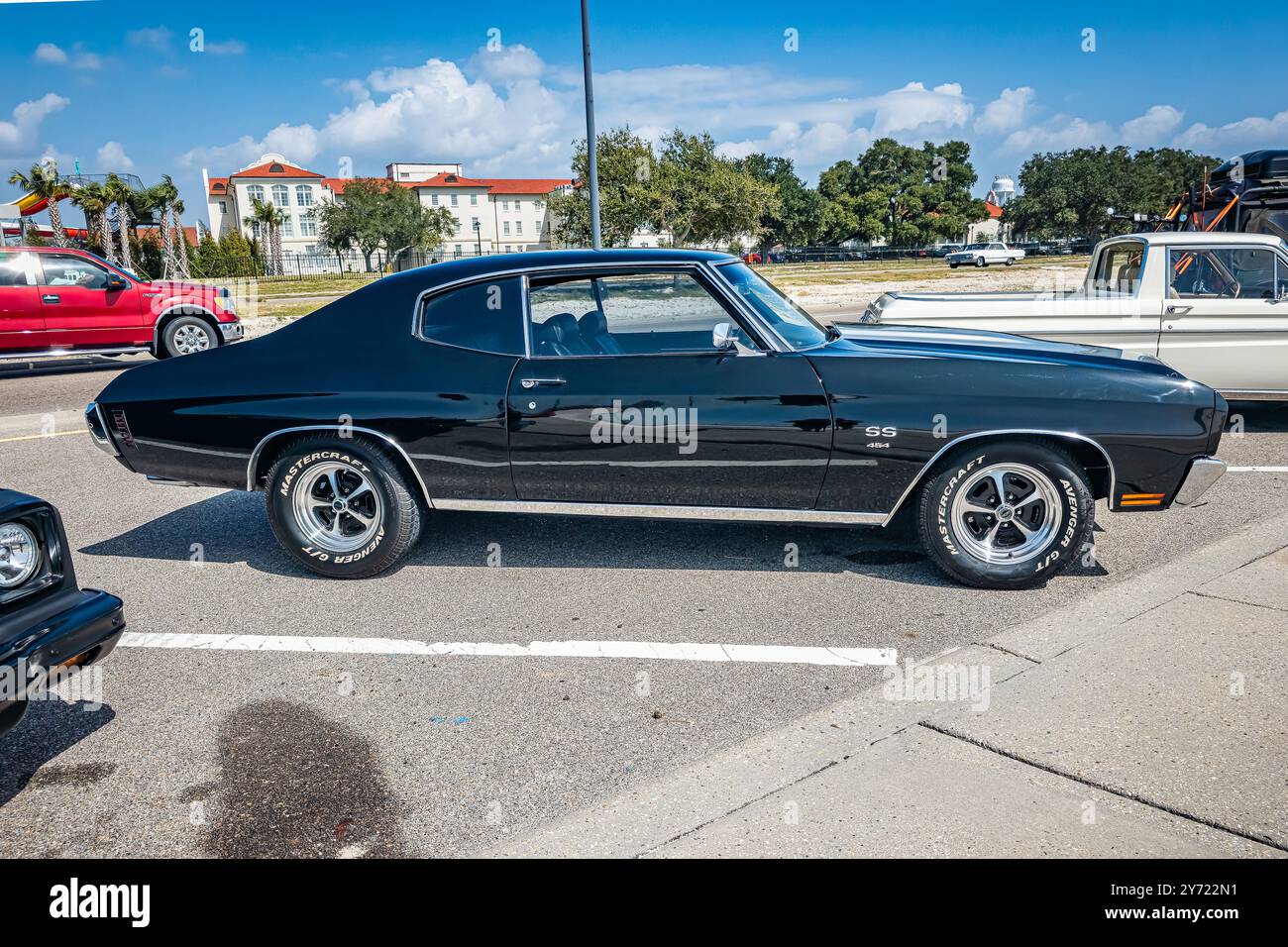 Gulfport, MS - October 03, 2023: High perspective side view of a 1970 ...