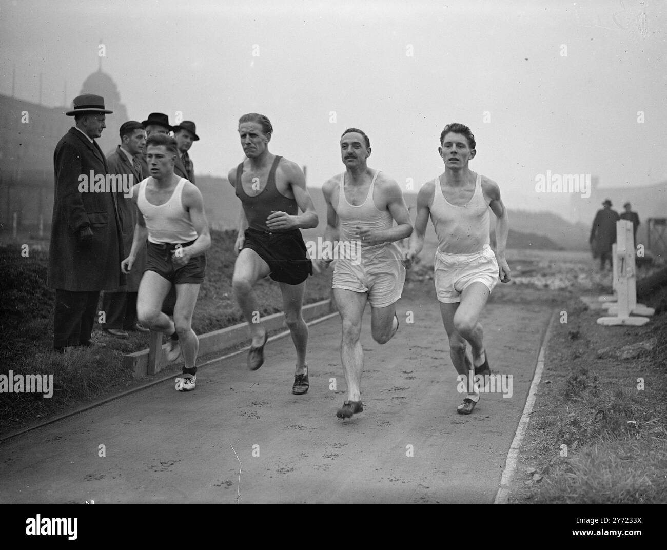 Testing The Olympic Track. Final tests on a track surface laid down at ...