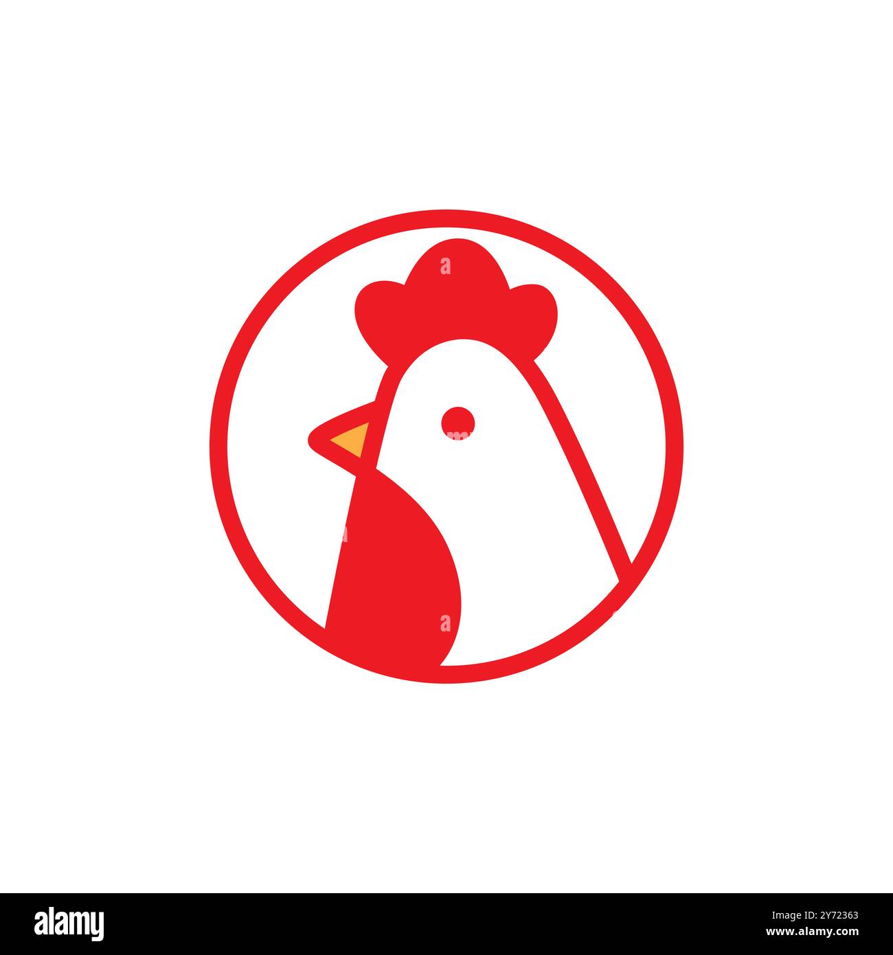 mascot head chick rooster colorful logo design vector Stock Vector ...