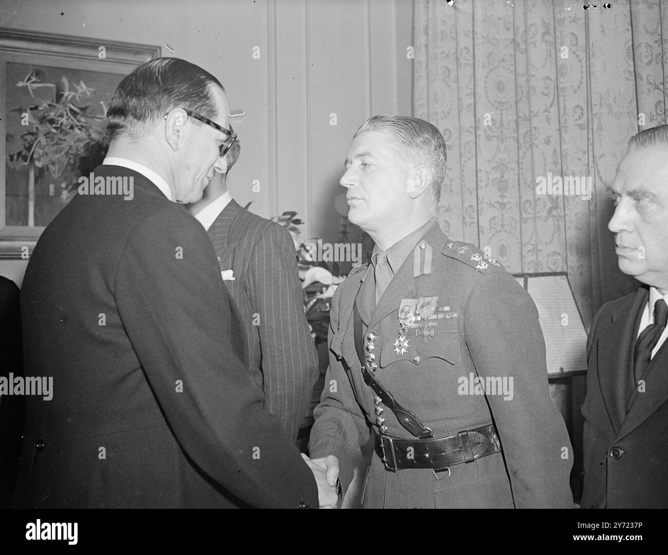 French Honour For British Brigadier. At the residence of the French ...