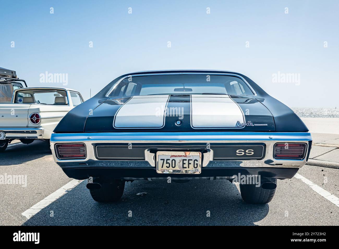 Gulfport, MS - October 03, 2023: High perspective rear view of a 1970 ...