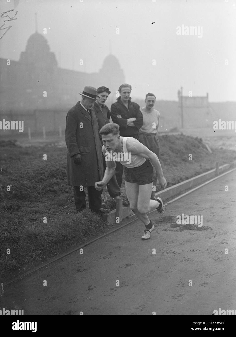 Testing The Olympic Track. Final tests on a track surface laid down at ...