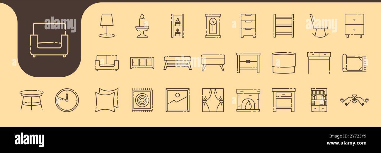 Curtains blinds line design Stock Vector Images - Alamy