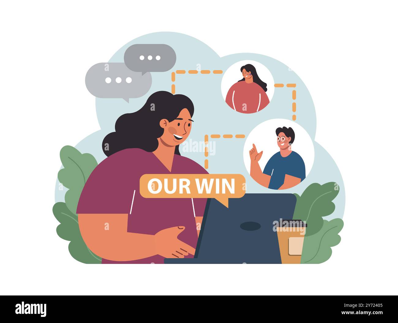 Group of people celebrating an overall victory. Teamwork or friends ...