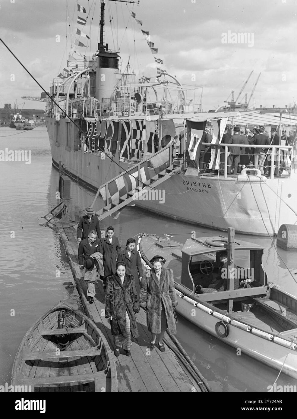 The first ship ever to fly the flag of the Union of Burma in the United ...