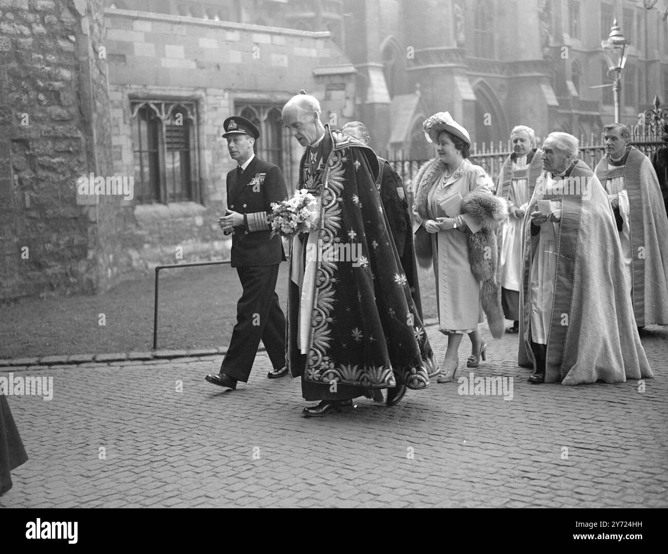 Royal Maundy At Westminster. - - - - H.M the King George VI distributed ...