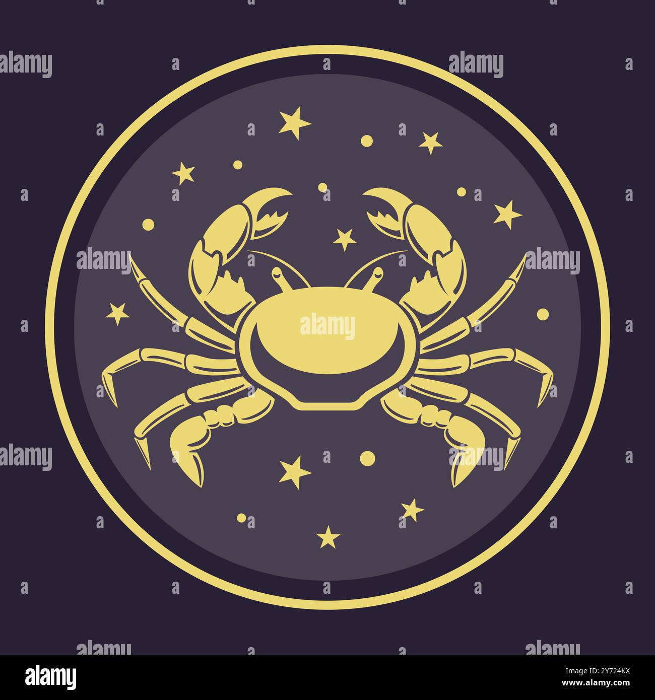 A beautifully stylized representation of the cancer zodiac sign that ...