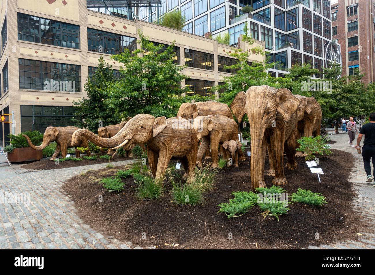 the Great Elephant Migration sculptures in the meatpacking district of ...
