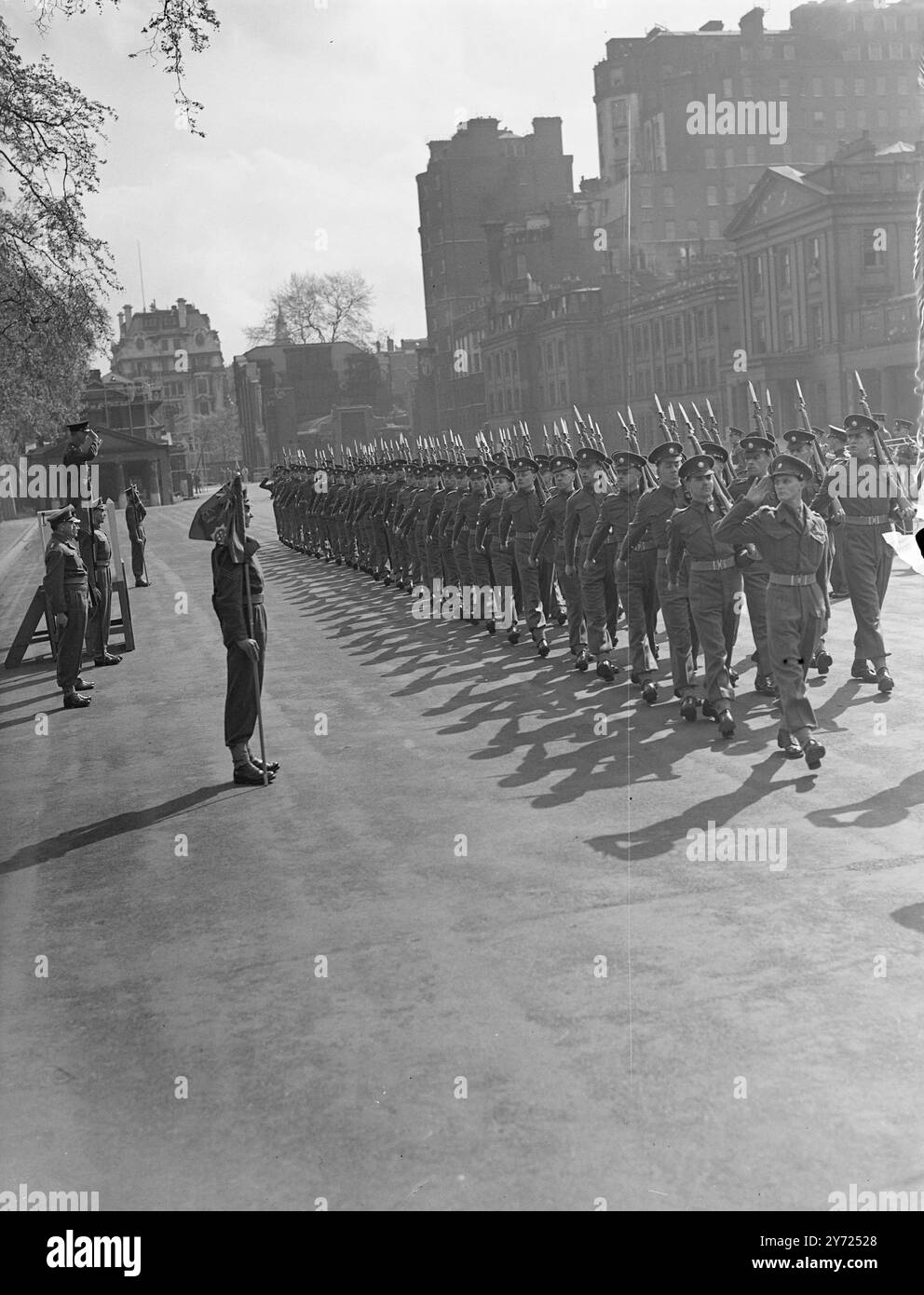 The 2nd Battalion the Coldstream Guards paraded at Wellington Barracks ...