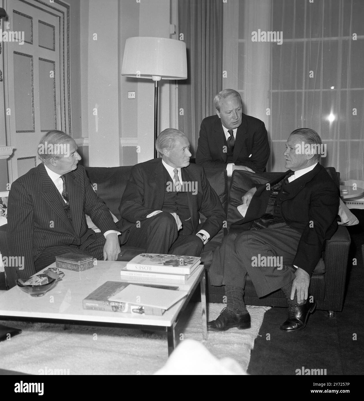 Pictured left to right , Mr Selwyn Lloyd , Mr Duncan Sandys ; Leader of ...