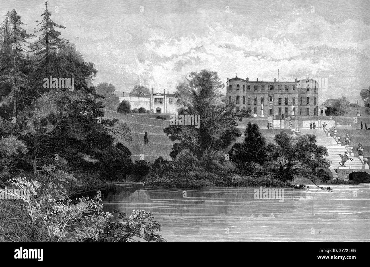 Powerscourt House , the seat of Viscount Powerscourt Ireland Stock ...