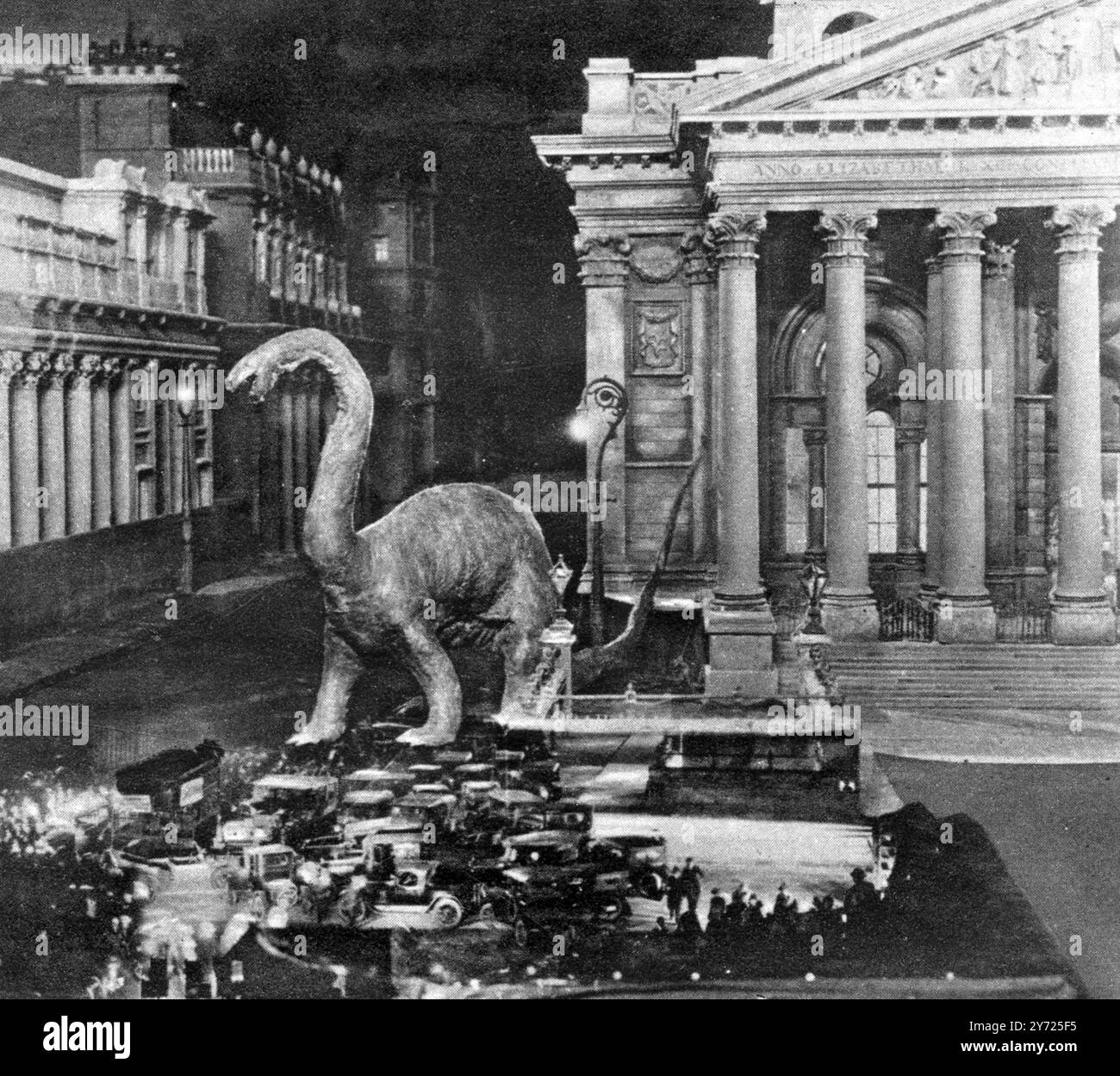 A live dinosaur in London : A fantastic Conan Doyle film . Seen here a ...