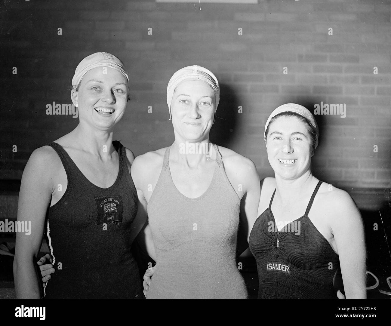 Training for the Olympics (swimming) Peggy Winterton, Marie Hider, Joan ...