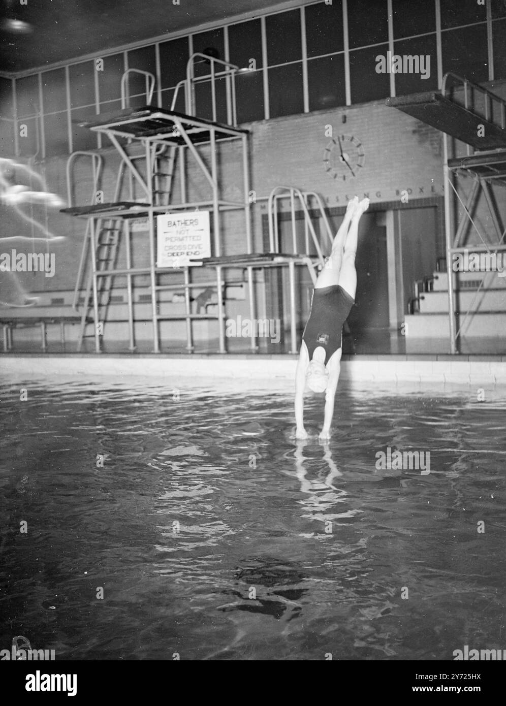 Training for the Olympics (swimming) Peggy Winterton diving Isleworth ...