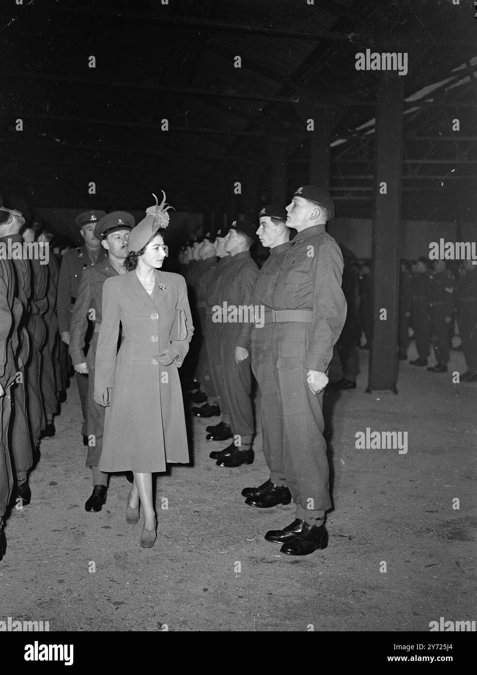 Her Royal Highness Princess Elizabeth inspects troops of the 16th/5th ...
