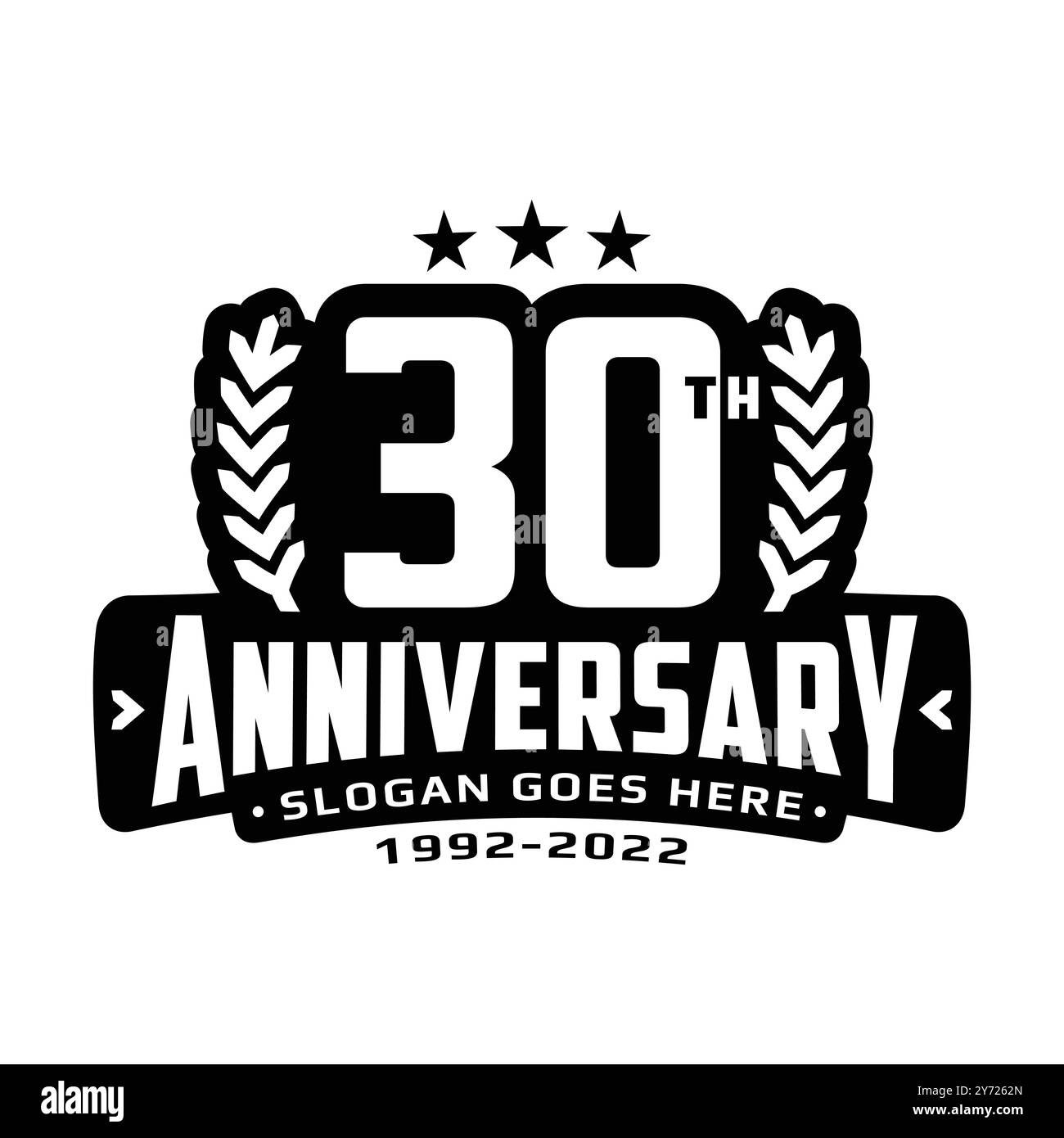 30 years anniversary logo design template. 30th anniversary celebration ...