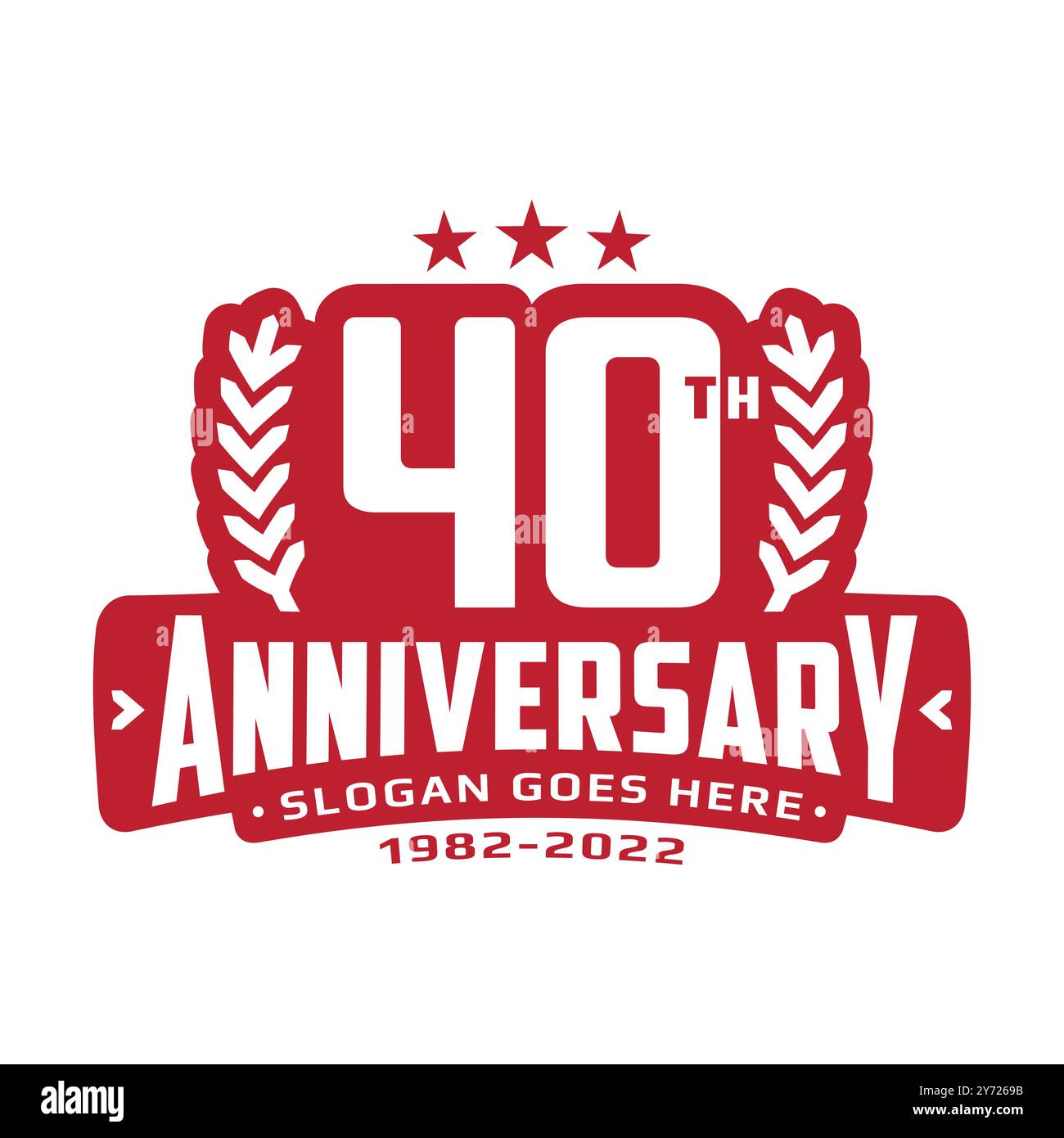 40 years anniversary logo design template. 40th anniversary celebration ...