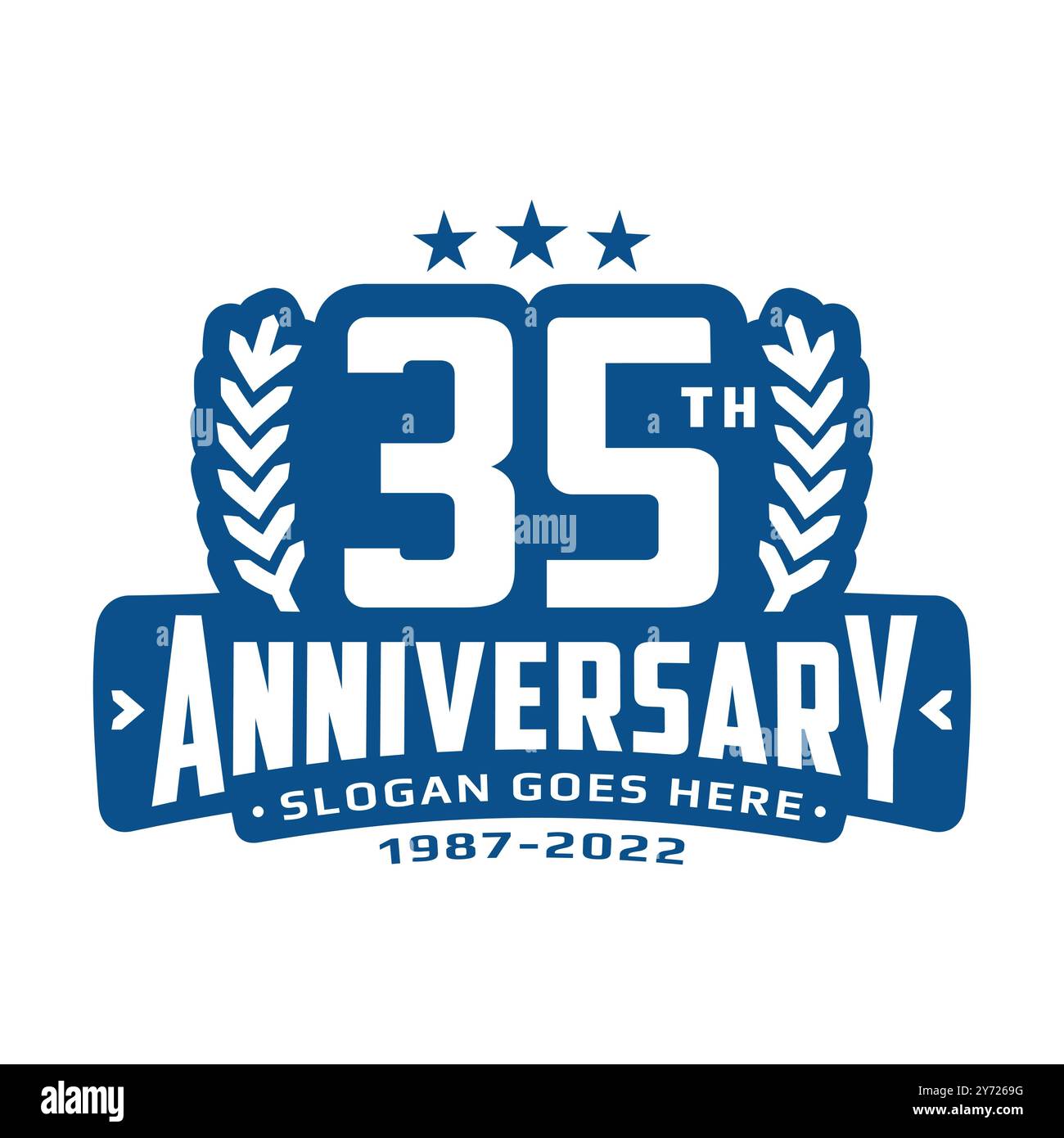 35 years anniversary logo design template. 35th anniversary celebration ...