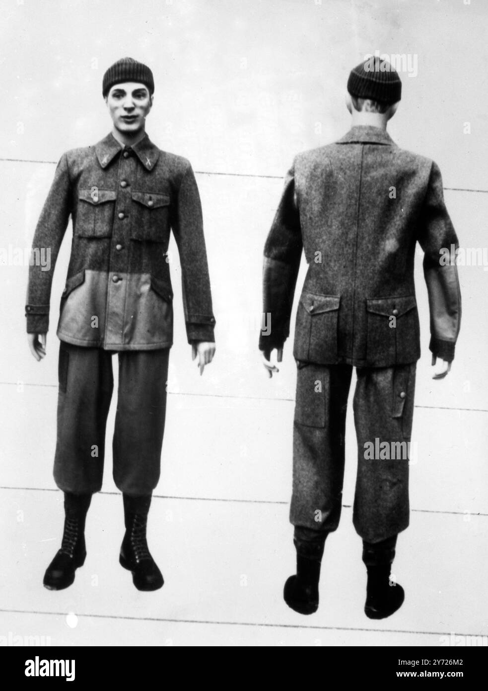 Stockholm: Back and front of the new Swedish Army field uniform, which ...