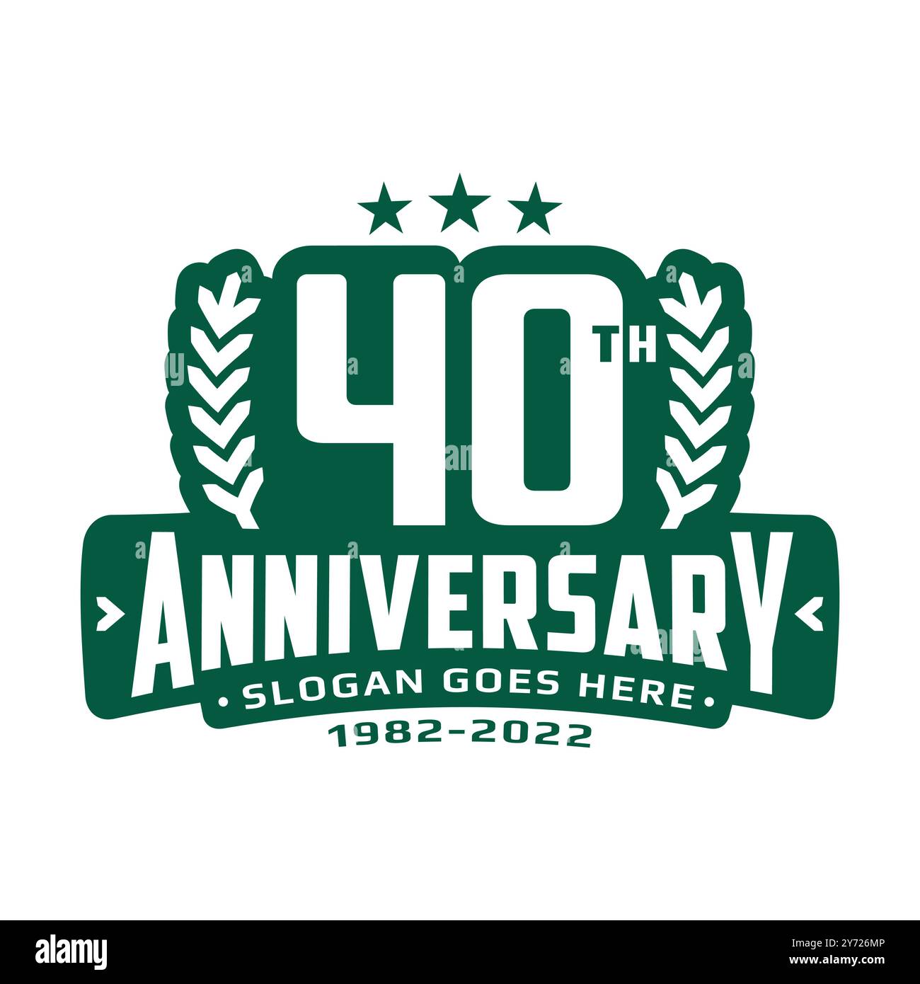 40 years anniversary logo design template. 40th anniversary celebration ...