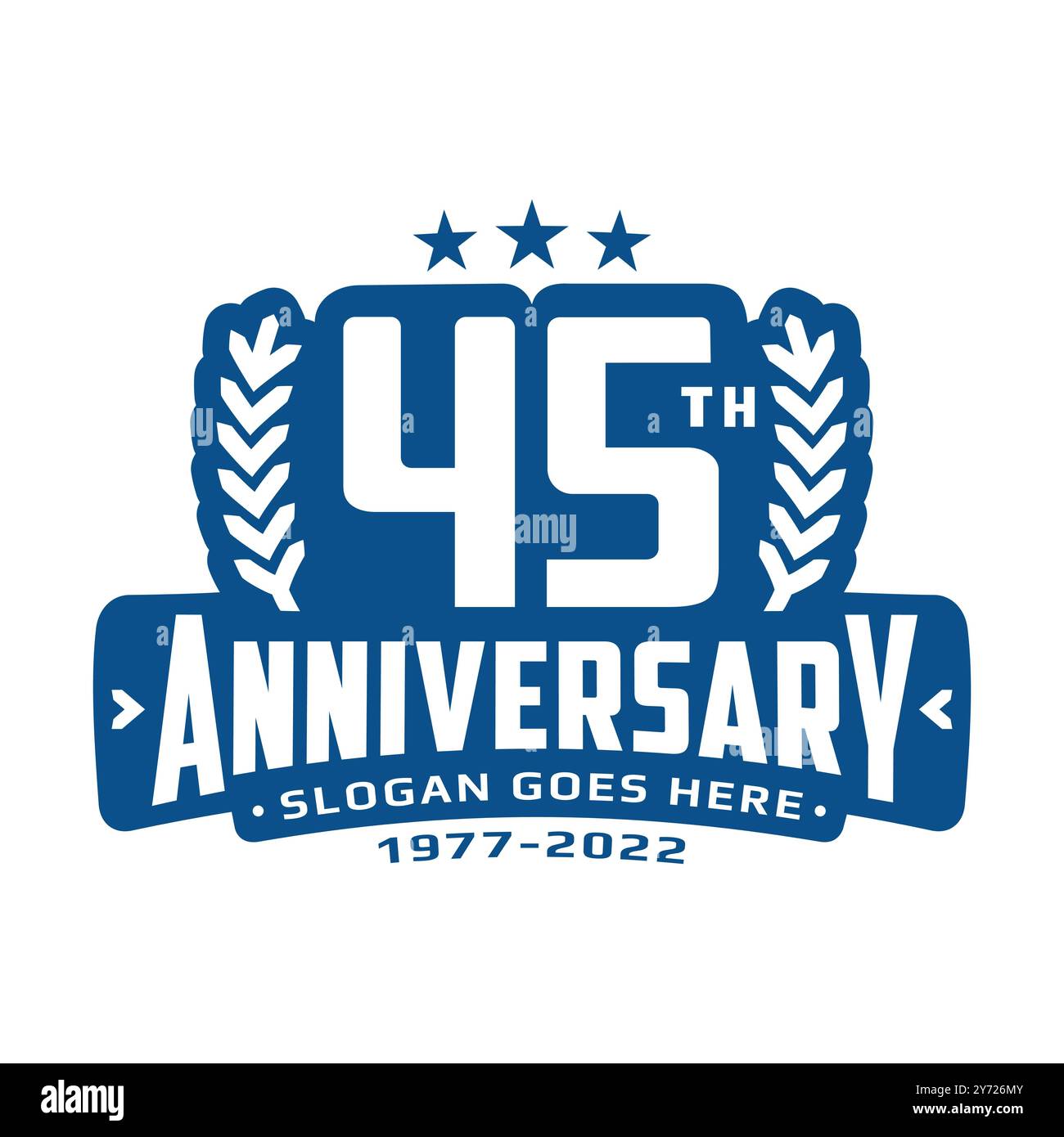 45 years anniversary logo design template. 45th anniversary celebration ...