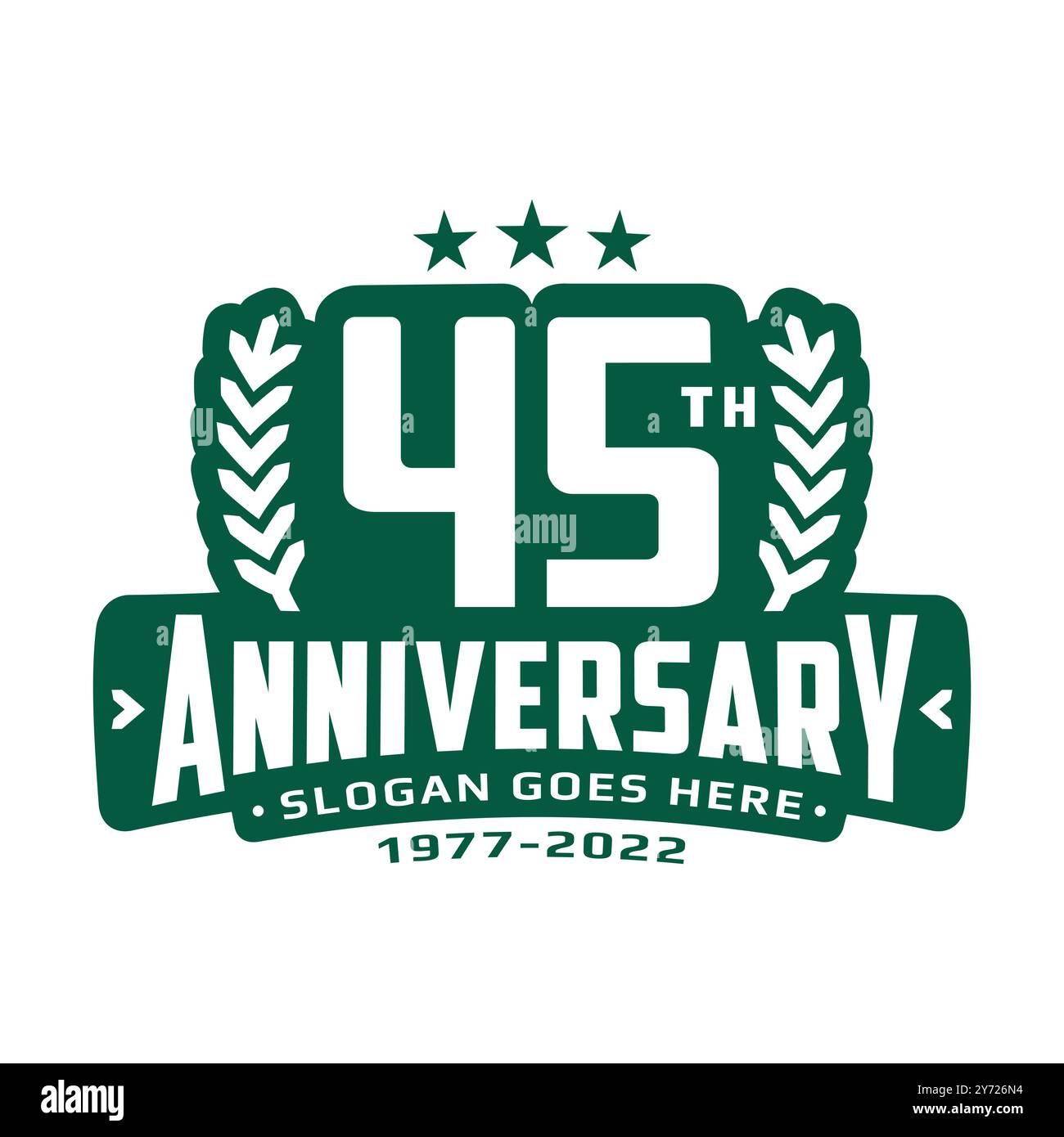 45 years anniversary logo design template. 45th anniversary celebration ...