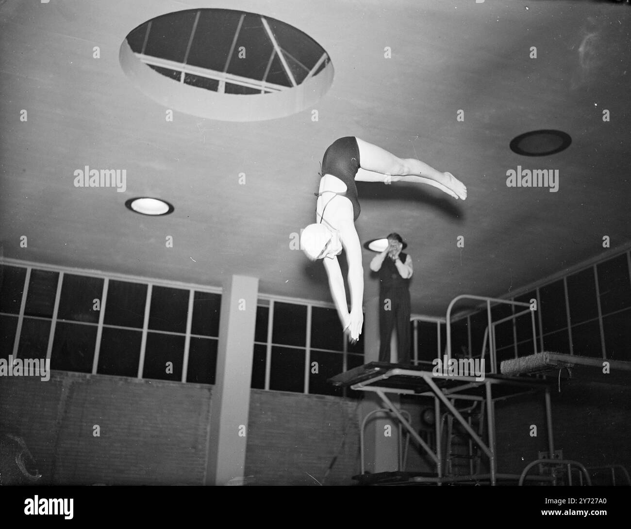 Training for the Olympics (swimming) Joan Cunningham diving Isleworth ...