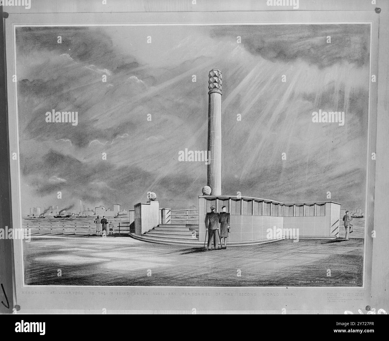Merchant Navy Memorial. This perspective drawing shows the proposed ...