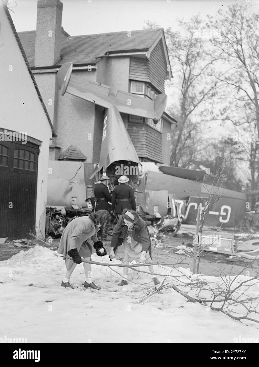 Croydon Plane Crash Woman Pilot Killed. The Pilot of a Miles Gemini ...