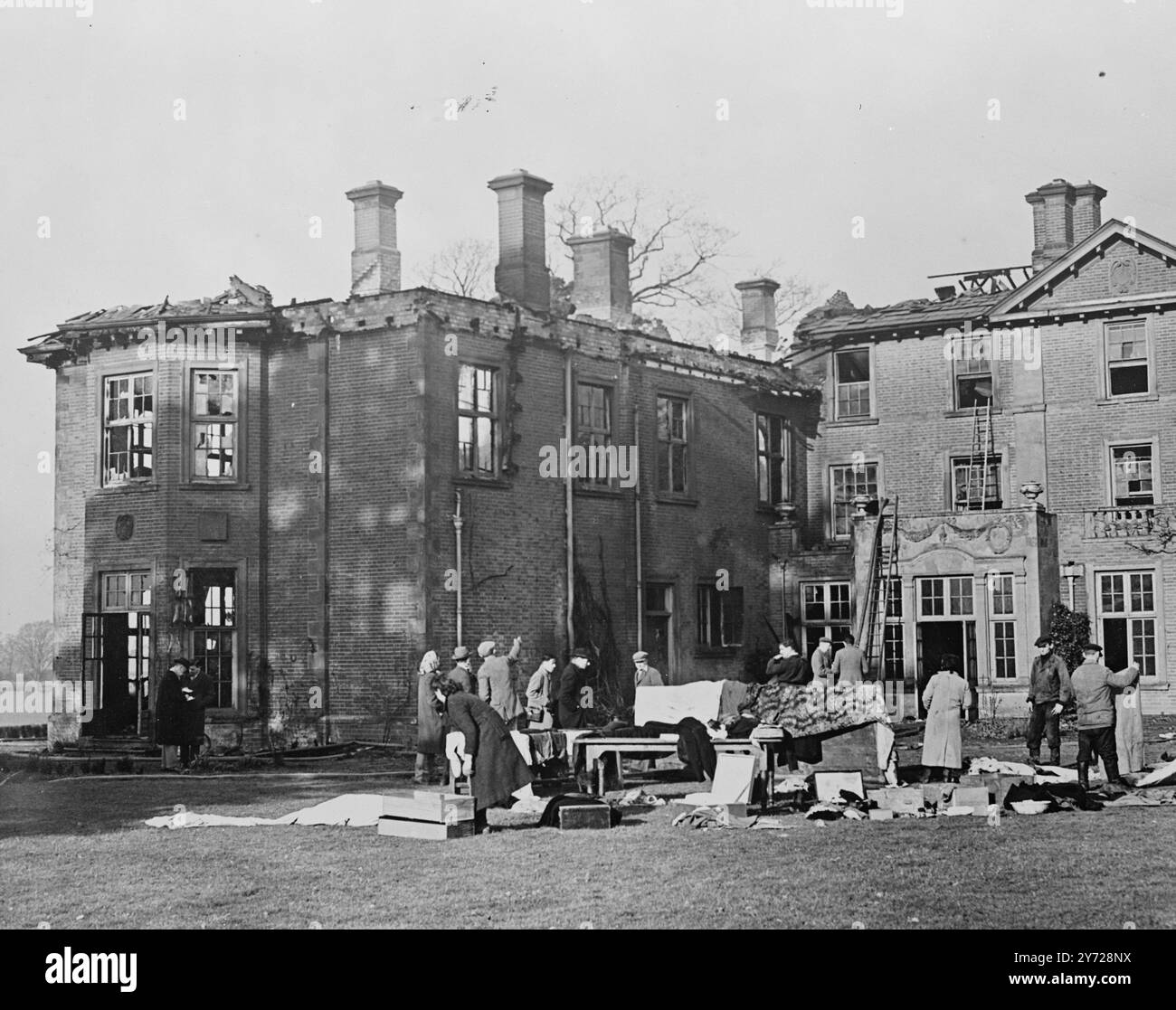 Which was destroyed by fire today Black and White Stock Photos & Images ...