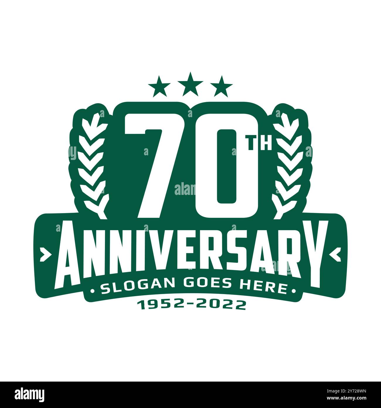 70 years anniversary logo design template. 70th anniversary celebration ...